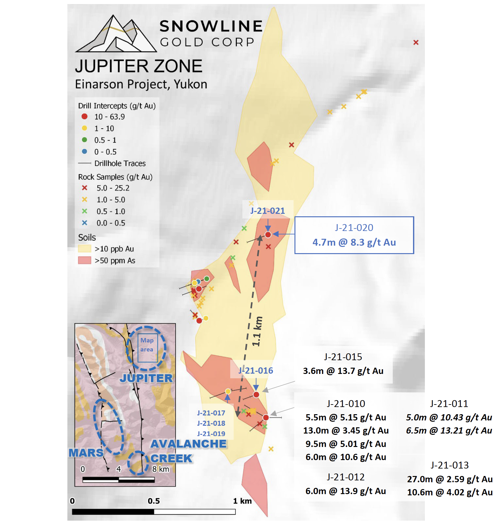 SNOWLINE GOLD INTERSECTS 8.3 GRAMS PER TONNE GOLD OVER 4.7 METRES ...