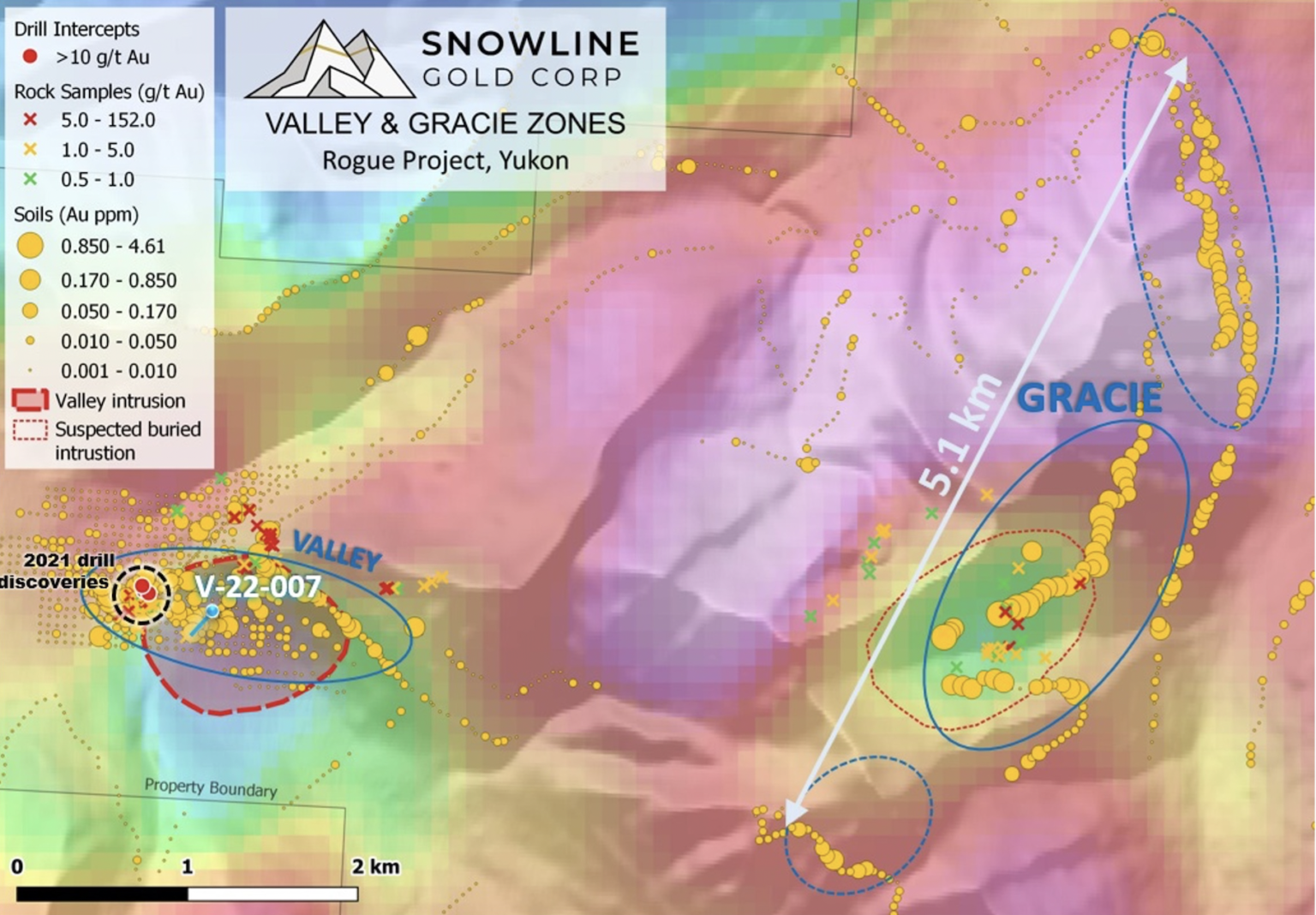 SNOWLINE GOLD ENCOUNTERS WIDESPREAD MINERALIZATION IN 340 METRE STEP ...